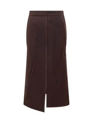 Victoria Beckham Wool Tailored Mini Skirt - Acai