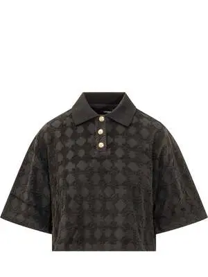Amiri Long Sleeve Polo - Black