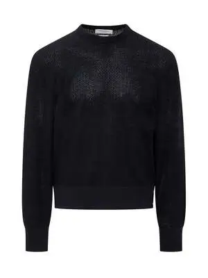 Thom Browne 4bar Wool Sweater - Navy