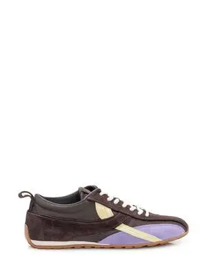 ALOHAS Paneled Lace Up Sneakers - Brown