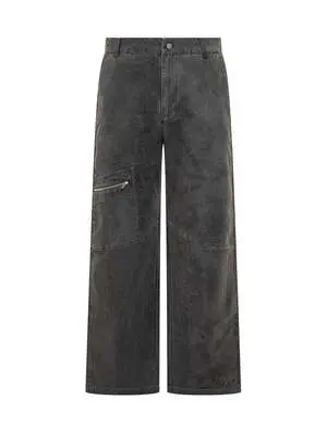 REPRESENT Reimagined Cargo Fit Jeans - Washed Black