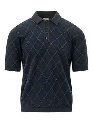 RAKKI Rombi Design Polo Mini - Blu Notte