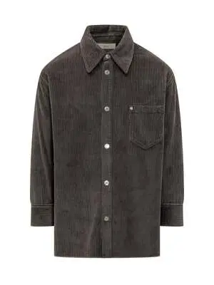 AMI Paris Textured Button-up Overshirt For Fall 2025
