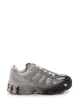 44 LABEL GROUP Distressed Effect Sneakers With Mesh Inserts - Grey-black Gradient