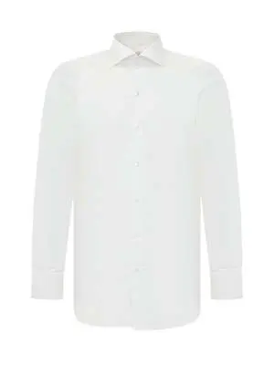 FINAMORE 1925 Sophisticated Mini Fit Button-up Shirt - Bianco