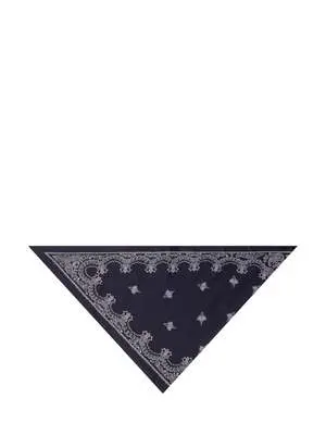 Destin Triangle Bandana In 100% Wool - Navy