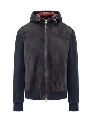 Brunello Cucinelli Paint-detail Leather Jacket For Fall/winter 2026