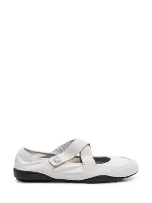 Tory Burch Jane Romand Sport Flats - Bianco Laredo