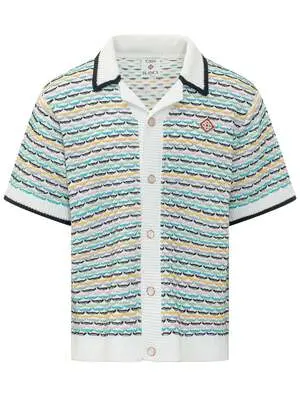 Casablanca Tuck Stitch Short Sleeve Shirt