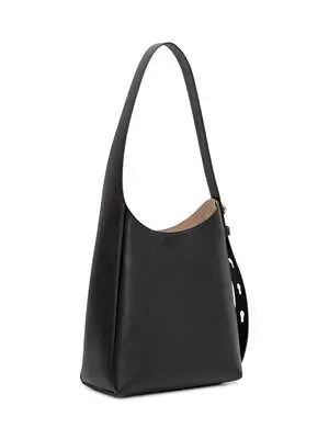 Tory Burch Leather Hobo Handbag - Black
