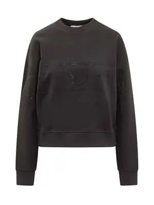 CHIARA FERRAGNI Logomania Sweatshirt - Black