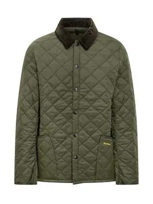 Barbour Barbour Quilted Jacket With Velvet Collar Olive