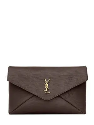 Saint Laurent Mini Leather Flap Bag With Origami Construction, 18 Cm Height, 29.5 Cm Width, 4.5 Cm Depth