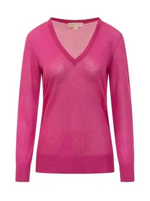 Michael Kors Sweater With Neck Detail - Brtwildbrry