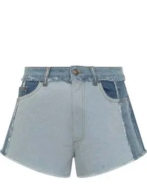 CHIARA FERRAGNI Denim Cotton Shorts Mini Style