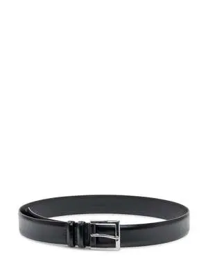 Orciani Elegant Leather Belt With Metallic Buckle - Nero