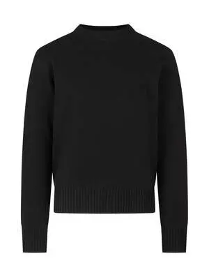 AMI Paris Tonal Crewneck Sweater - Noir