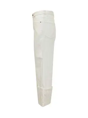 Tory Burch Cuffed Straight Leg Trousers