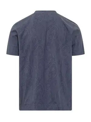 Etro Giro Neck Mini T-shirt With Artistic Print