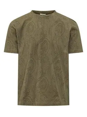 Etro Artistic Motif T-shirt - Verde