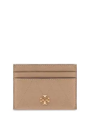Tory Burch Elegant Mini Card Case - Soft Cement