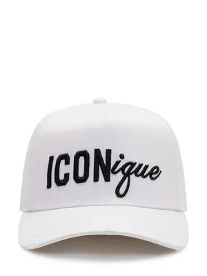 Dsquared2 Embroidered Linen Baseball Cap - Bianco