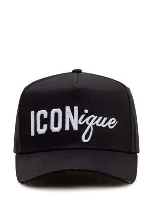 Dsquared2 Stylish Embroidered Linen Baseball Cap - Nero