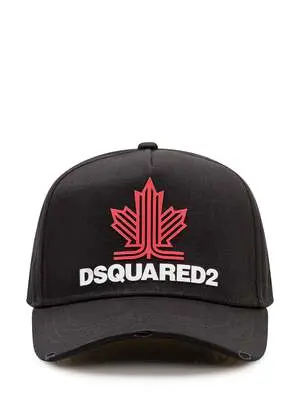 Dsquared2 Dsquared2 Baseball Cap In Gabardine Nero