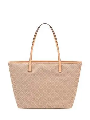 Tory Burch Monogram Zip Tote Handbag