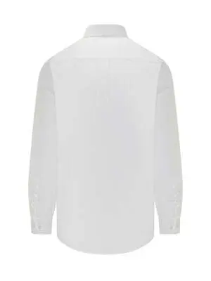 Drole De Monsieur Logo Embroidered Shirt - White