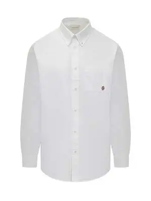 Drole De Monsieur Logo Embroidered Shirt - White