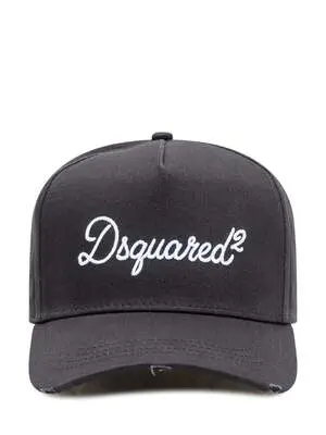Dsquared2 Linen Baseball Cap - Nero