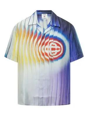 Casablanca Sleeves Cut Cuban Shirt With Graphic Print