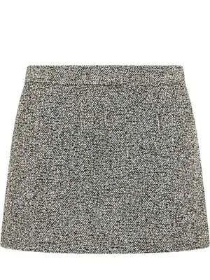 Michael Kors Tweed Mini Skirt - Black/bone