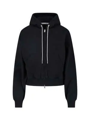 Alexander Wang Cropped Zip-up Hoodie