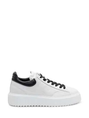 Hogan H-strip Leather Sneakers - Bianco-nero