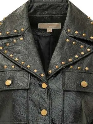 Michael Kors Studded Faux Leather Jacket
