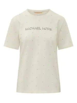 Michael Kors Michael Michael Kors Classic MK Stud T-Shirt Bone