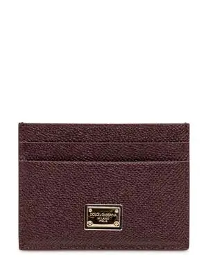 Dolce & Gabbana Mini Leather Card Holder - Mosto