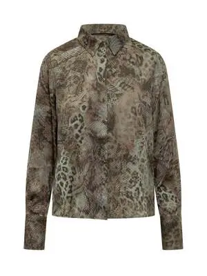 Ba&sh Mini Animal Print Shirt