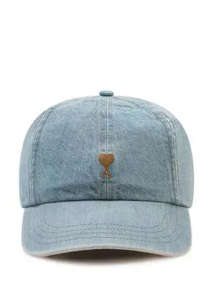 AMI Paris Embroidered Cap - Blue Used
