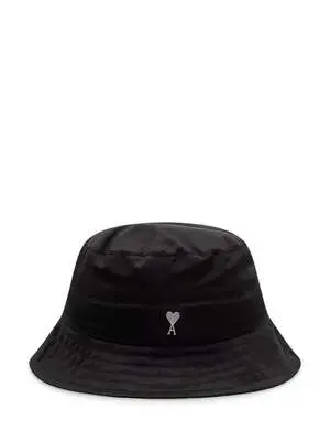 AMI Paris Mini Logo Heart Metal Stud Bucket Hat