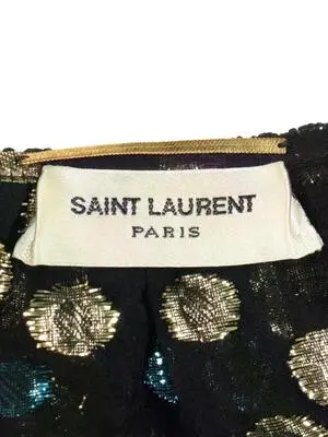 Saint Laurent 2010s Polka-dot Frill-trim Blouse