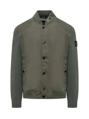Stone Island Classic Bomber Jacket With Stylish Sleeves