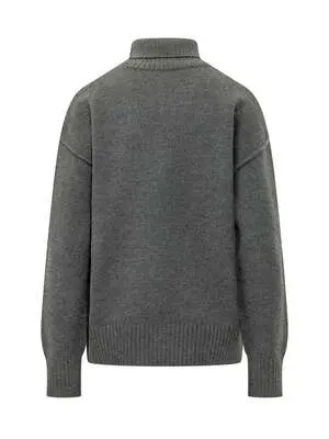 AMI Paris Funnel Neck Sweater - Gris Chine