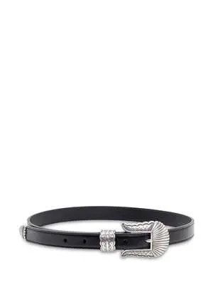 KATE CATE Thin Kim Belt With Engraved Buckle