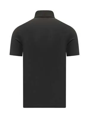 Malo Short Sleeve Polo With Collar And Buttons