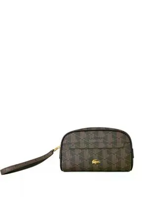 Lacoste Monogram-print Wristlet Clutch Bag - Brown