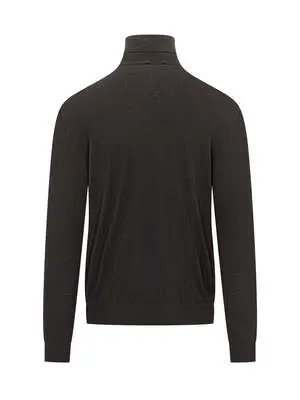 Malo Basic Mock-neck Sweater - Nero