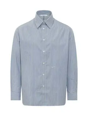 Givenchy Striped Overshirt - White/navy